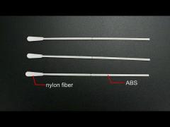 White NDA Specimen Collection Flocked Swab Nylon Fiber Head 20.0mm Length