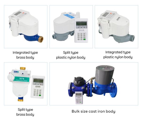 Quality IP68 Wireless STS Keypad Type Prepaid Token Water Meter with Vending Software for sale