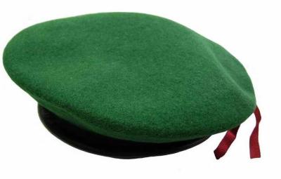 China Flat Top Military Beret with Elastic Band Closure and Lightweight Construction for sale