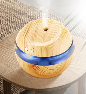 China Portable Wood Grain Electric Aroma Diffuser 300ml for App-Controlled Humidity Control for sale