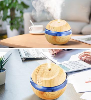 China Portable Wood Grain Electric Aroma Diffuser 300ml for App-Controlled Humidity Control for sale