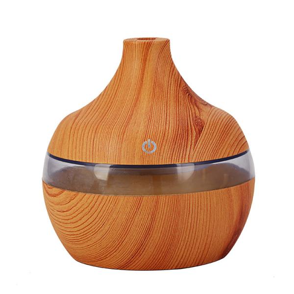 Quality 5V Portable 300ML 7 Color Change Wood Design USB Rechargeable Humidifier for Timing Function for sale