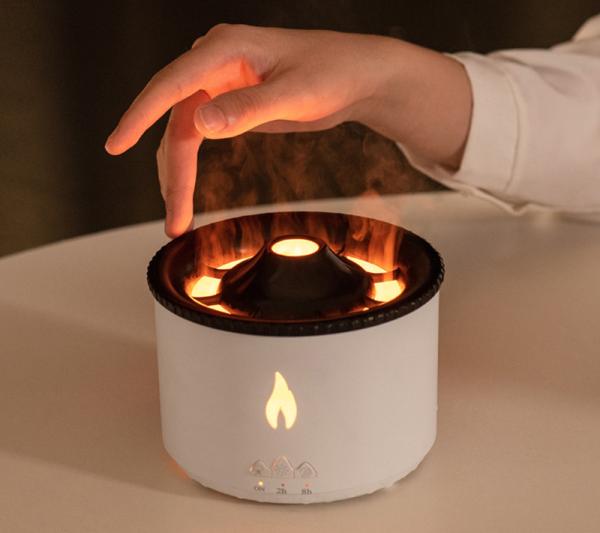 Quality Household Aroma and Humidification with 3D Flame Essential Oil Volcano Fire for sale