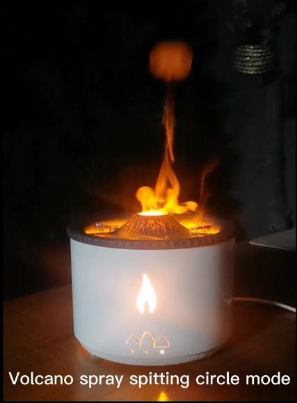 Quality Household Aroma and Humidification with 3D Flame Essential Oil Volcano Fire for sale