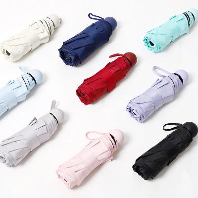 Cina 21 pollici 8K Custom tech Nero Rivestito Protezione UV Pieghevole ombrello da viaggio per negozi di sconto in vendita