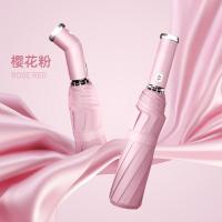 China 23 inch Pongee Panel LED Fold Umbrella with 10 Bones and Double Bone Automatic Flashlight for sale