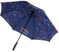 China Popular Customized Logo and Pattern Sublimation Umbrella with Rubber Coating Handle for sale
