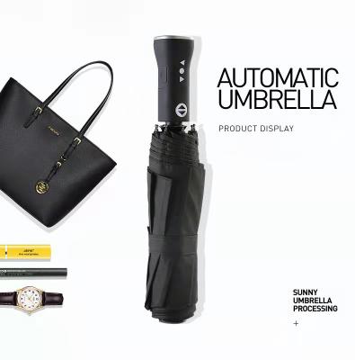 China Minimalist Design Fully Automatic Folding Umbrella with Rechargeable Bluetooth Speaker for sale