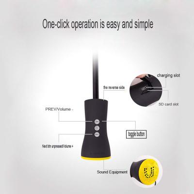 China Minimalist Design Fully Automatic Folding Umbrella with Rechargeable Bluetooth Speaker for sale