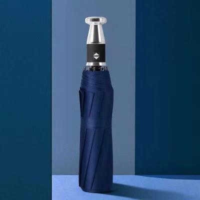 China 2023 All in 1 Function Custom Designer 3 Fold Windproof Rolls-Royce Handle Umbrella for sale