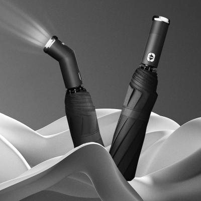China 2023 Design Luxo Presentes de Negócios Automático Dobrar Refletor Luz Para cima guarda-chuva exterior à venda