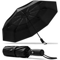 China Customized Color Wind Resistant Small Folding Backpack Umbrella for False Double Layer for sale