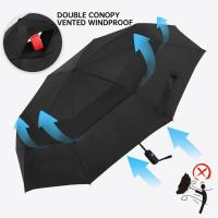 China Customized Color Wind Resistant Small Folding Backpack Umbrella for False Double Layer for sale