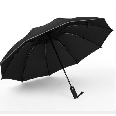 Chine Parapluie à fente en métal noir avec imprimés de logo et fonction automatique à vendre