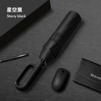 China Product Unique Design Customized Logo Auto Umbrella with Buckle Hook Loop Lock Handle for sale