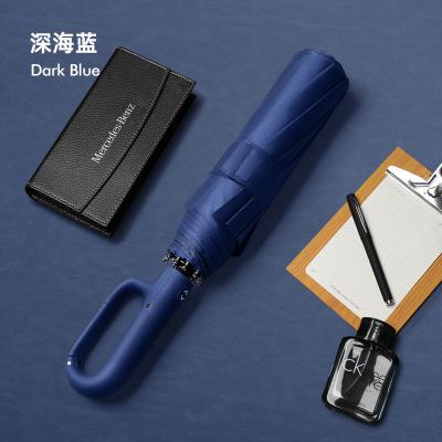 China Produto Desenho Único Logotipo Personalizado Guarda-chuva automática com gancho de gancho Loop Lock Handle à venda