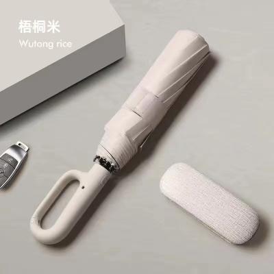 China Dik vouwde paraplu links Automatische sterke windweerstand Open diameter 115cm Te koop