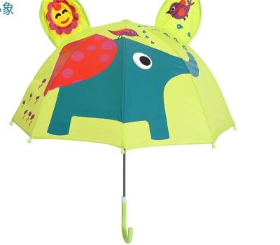 Cina Diametro aperto 90cm 19 pollici 8K 190T Pongee Bambini ombrello con orecchie personalizzato e carino in vendita