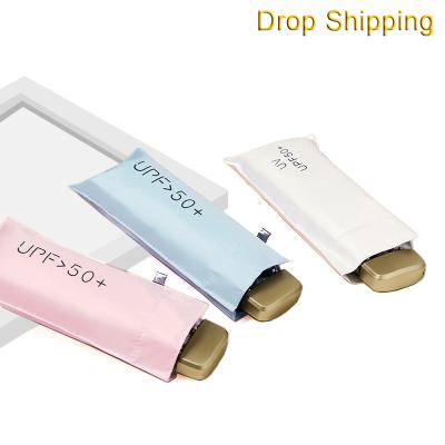 China Drop Shipping Black UV Coating Pongee Mini Capsule guarda-chuva de bolso para proteção solar à venda