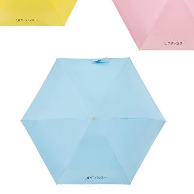 China Drop Shipping Black UV Coating Pongee Mini Capsule guarda-chuva de bolso para proteção solar à venda