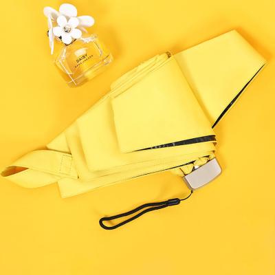 China Drop Shipping Black UV Coating Pongee Mini Capsule guarda-chuva de bolso para proteção solar à venda