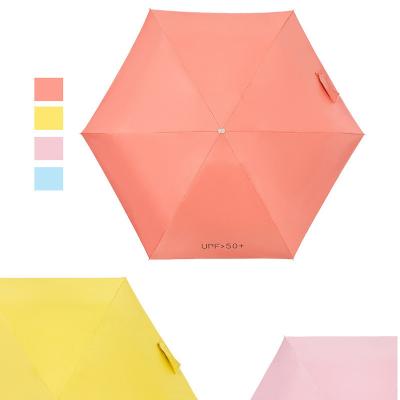 China Drop Shipping Black UV Coating Pongee Mini Capsule guarda-chuva de bolso para proteção solar à venda