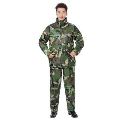 Cina Protezione del lavoro all'aria aperta impermeabile e pantaloni Set in Split Jungle Camuffamento per adulti in vendita