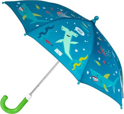 Cina 2023 Cute and Cool 8K Hook Handle Windproof Bambini ombrello per la pioggia 190T tessuto di nylon in vendita