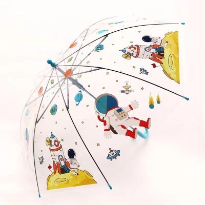 Cina Astronauta semiautomatico stampa ombrello per bambini ombrello personalizzato per bambini POE in vendita