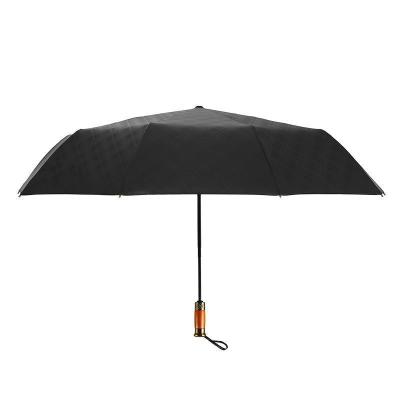 中国 オーダーメイドロゴ 広告 傘 木製柄 3 折りたたみ 太陽と雨傘 販売のため