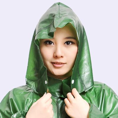 中国 雨季 エッセンシャル ゴム製 カスタム グリーン 成人 レインコート 中国製 販売のため