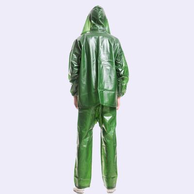 中国 雨季 エッセンシャル ゴム製 カスタム グリーン 成人 レインコート 中国製 販売のため