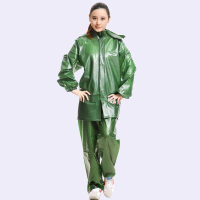 中国 雨季 エッセンシャル ゴム製 カスタム グリーン 成人 レインコート 中国製 販売のため