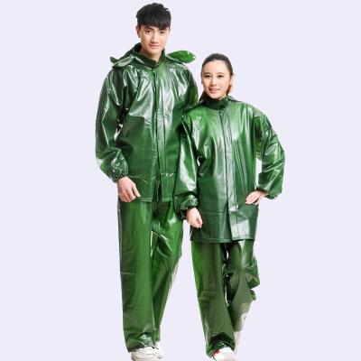 中国 雨季 エッセンシャル ゴム製 カスタム グリーン 成人 レインコート 中国製 販売のため