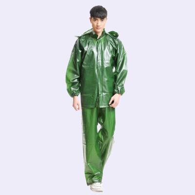 中国 雨季 エッセンシャル ゴム製 カスタム グリーン 成人 レインコート 中国製 販売のため
