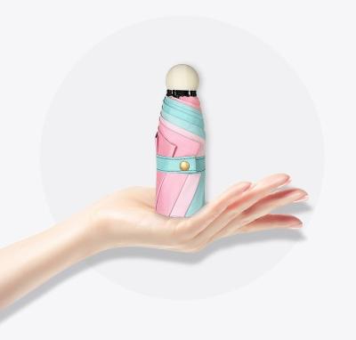 China Nieuwheid Creatieve Gradient Morandi Kleur Stijlvol 50% Opvouwbare Zonnebrandstof Pocket Paraplu Te koop