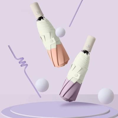 中国 ダブルカラー 8K 3 折り畳み式 日焼け止め オート傘 自動折り畳み式 MQO 100PCS 販売のため