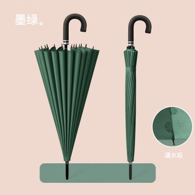 Cina Grandi ombrelloni ad uso personale con bastoncini retti ombrello solare a maniglia lunga 16K ombrello automatico per il tempo in vendita