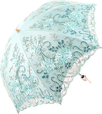China Special Handle Vintage Lace UV Sun Umbrella for Personalized and Customized Wedding for sale