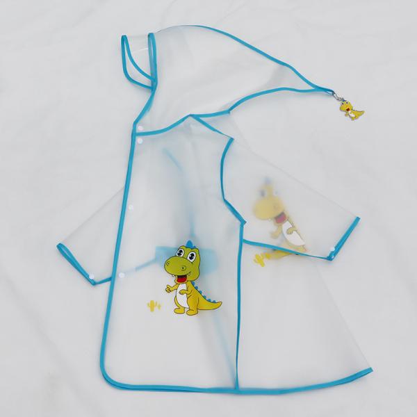 Quality EVA Raincoats for Children Transparent Thick One-Piece Long Poncho and Rain for sale