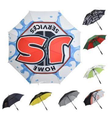 Cina 14mm Aft Windproof Custom Logo Golf Umbrella per la promozione e Big Travel Paraguas in vendita