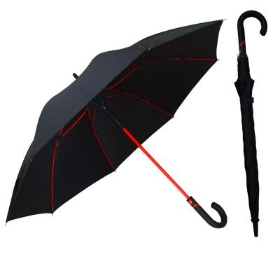 Cina Ombrello da golf di fibra di vetro rosso di lusso personalizzato con design rettilineo e materiale Pongee in vendita