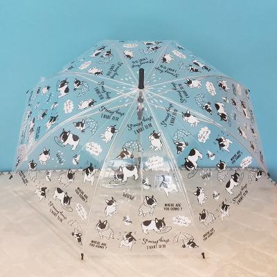 Cina Parasole per cani di cartoni animati per i bisogni quotidiani Materiale del pannello Pongee e maniglia di rivestimento in gomma in vendita