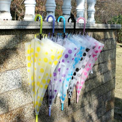 中国 プラスチック クリエイティブ 小さい 新鮮 長い ハンドル 透明 傘 自動 オープン 機能 販売のため