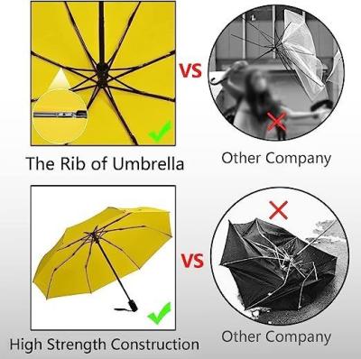 中国 ファッション3 折りたたみ 12K 自動オープン カスタマイズされたロゴ 雨の防水傘 販売のため