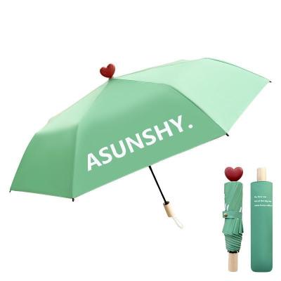 China Amazing Love Umbrella Top 3 Fold Polyester Umbrella Perfeito para Crianças e Mulheres Custom Logo à venda