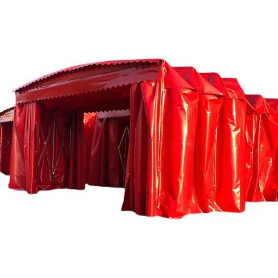 China Outdoor Activities Electric Push-Pull Shed with Telescopic Design and Folding Awning for sale