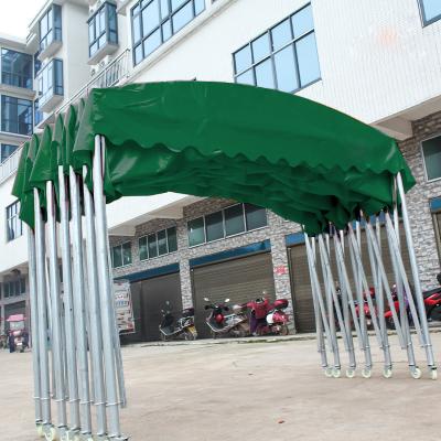 China Outdoor Activities Electric Push-Pull Shed with Telescopic Design and Folding Awning for sale