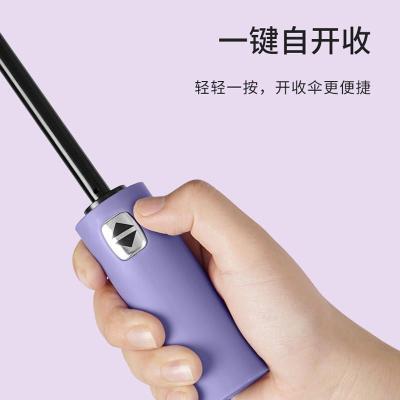 China Automatische drievoudige zakelijke paraplu met dubbele keel en zonnebrandcrème Te koop