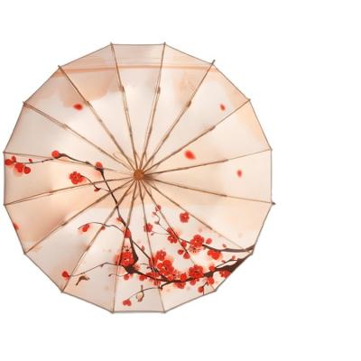 中国 190T ポンジー 三折手動太陽傘 紫外線保護と印刷 広告ロゴ 販売のため